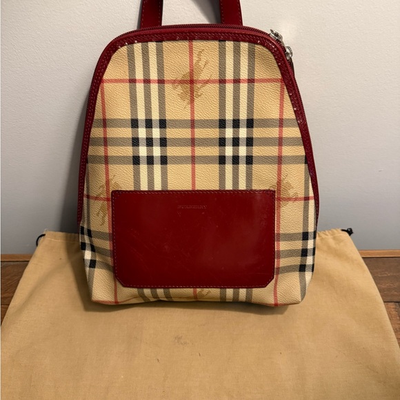 Burberry | Bags | Burberry Bags Burberry Backpack Red And Tan Checkered ...